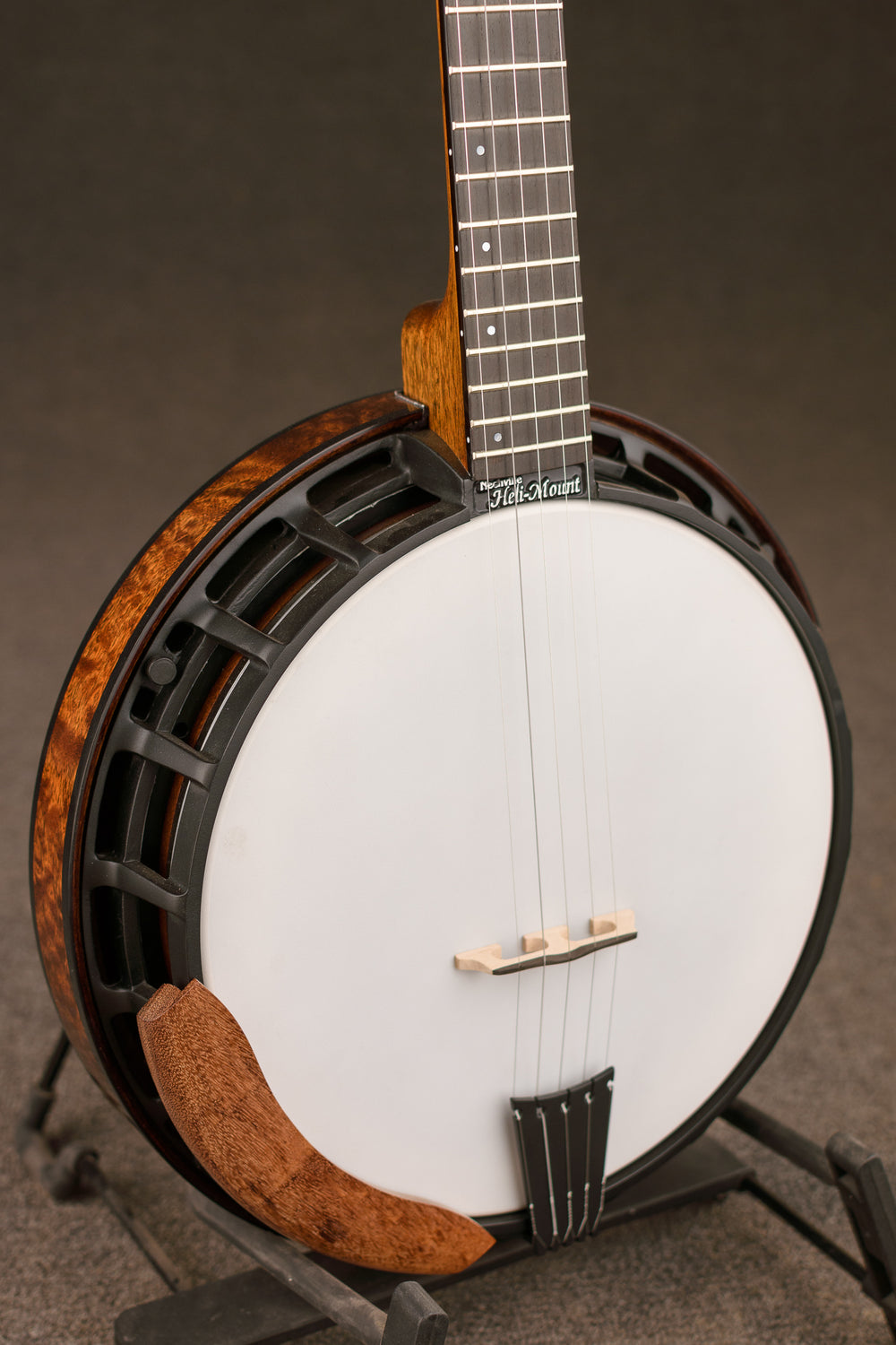 Nechville Mahogany Phantom Banjo w/ Quilted Mahogany Resonator Bluegra